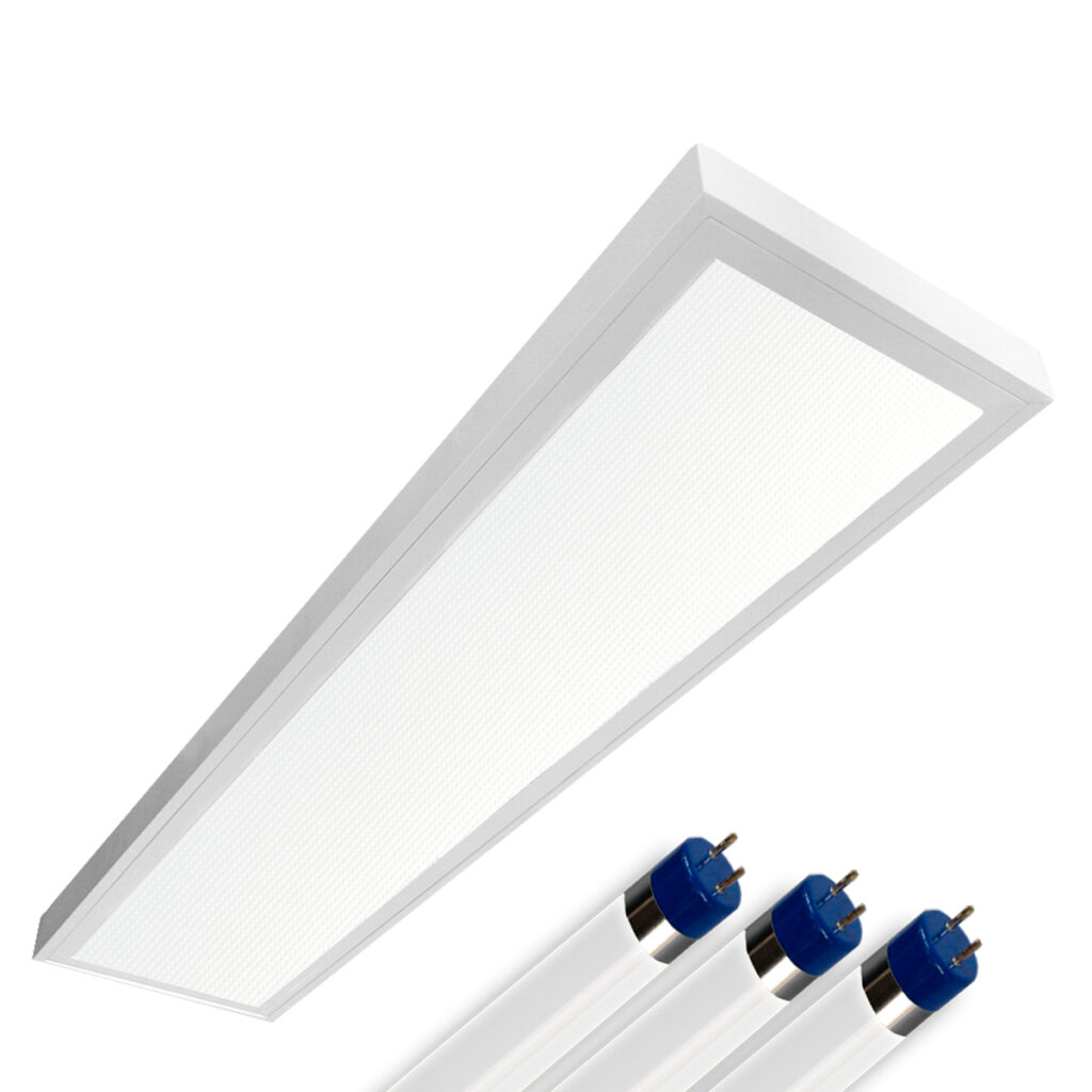 LED Panel 54W, LED Deckenleuchte, Anbau, Prisma, max 3x18W, 120cm ...